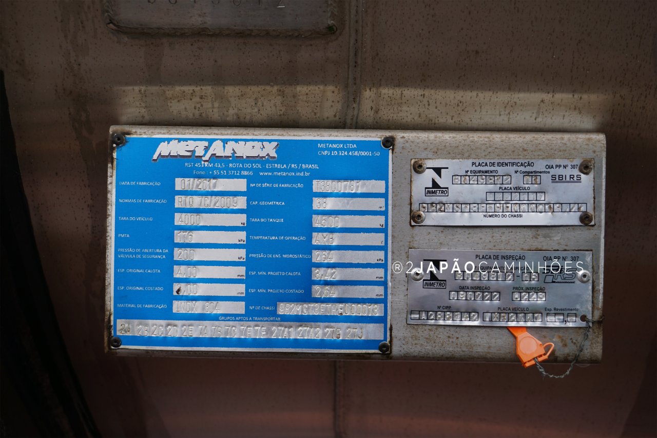 METANOX TANQUE INOX – 2 Japão Caminhões e Carretas